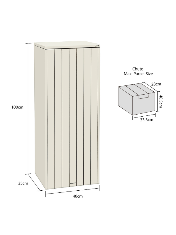 Kookaburra Freestanding Large Parcel & Mail Letterbox - Surfmist