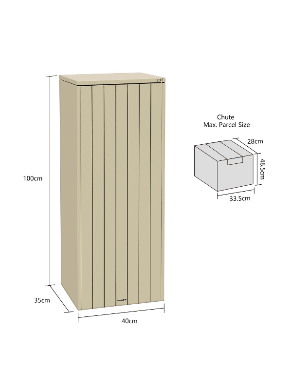 Kookaburra Freestanding Large Parcel & Mail Letterbox - Paperbark